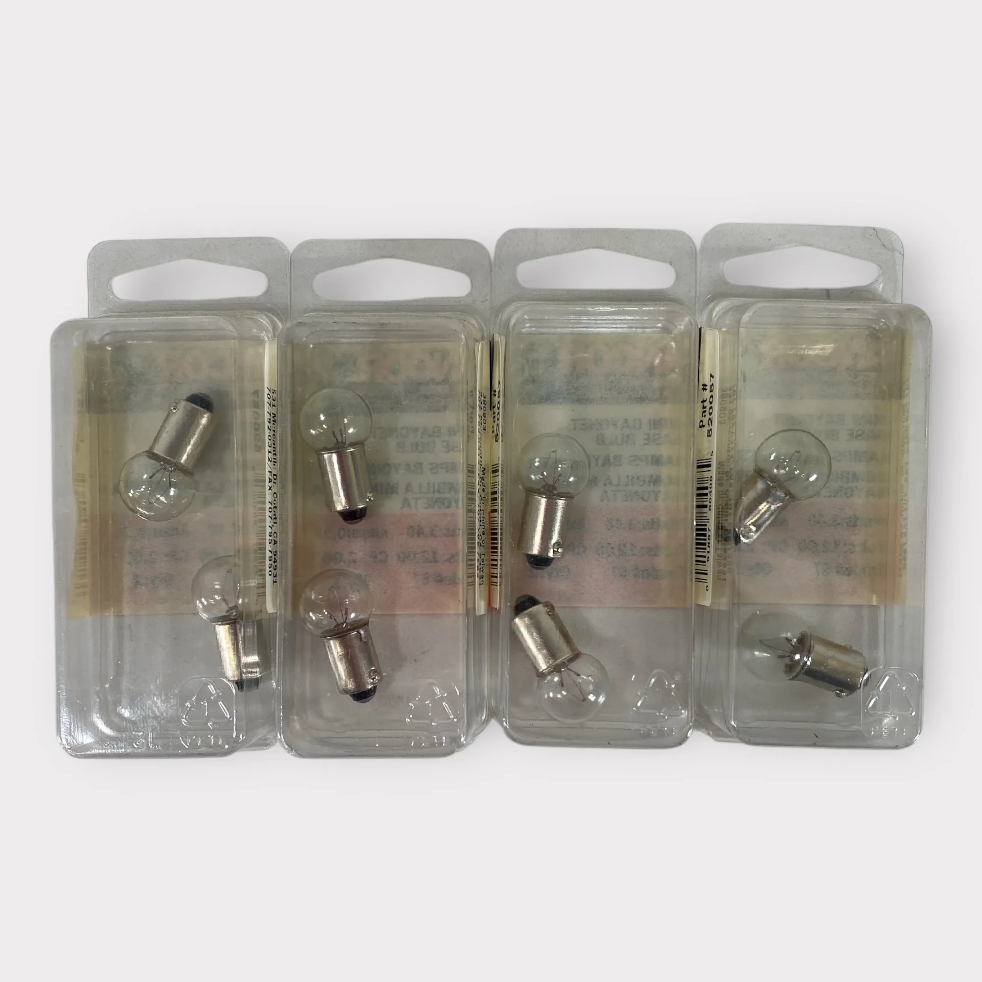 Ancor 520057 12V Mini Bayonet Base Bulb 3.4W / 0.24A - White **Lot of 8 ...