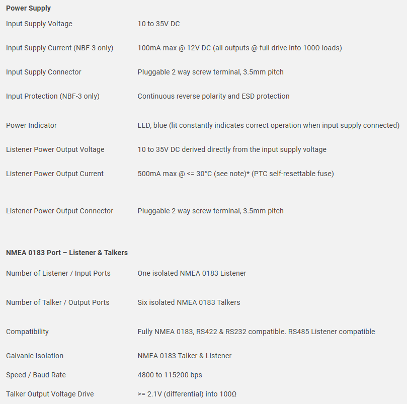 Actisense NBF-3 NMEA 0183 Buffer Opto-Isolated Input 6 Isolated Outputs ...