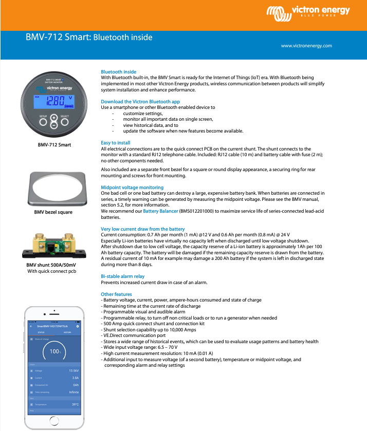 Victron Energy BMV-712 Smart Bluetooth Battery Monitor - Max Marine ...