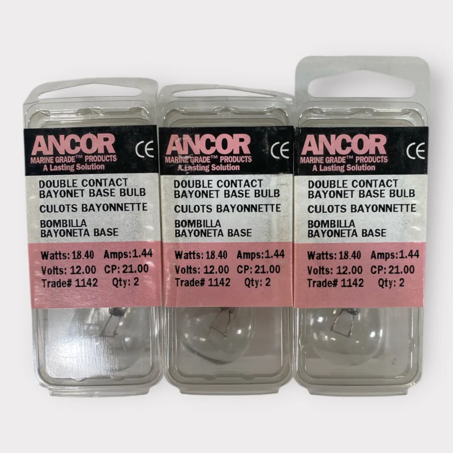 Ancor 521142 12V Double Contact Bayonet Base Bulb 18.4W / 1.44A - White ...
