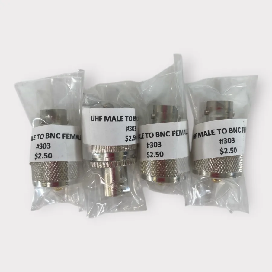 Field Components #303 UHF PL-259 Male To BNC Female Connector **Lot of 4** - Max Marine Electronics
