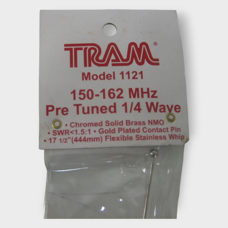 Tram 1121 150-162MHz Pre-Tuned 1/4 Wave 17.5" Antenna VHF UHF Stainless ...