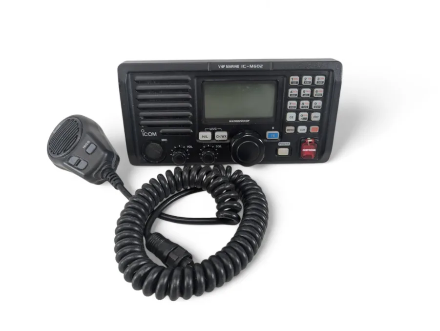 Icom IC-M602 Weatherproof Marine VHF Radio With Rear Attached HM-126 ...