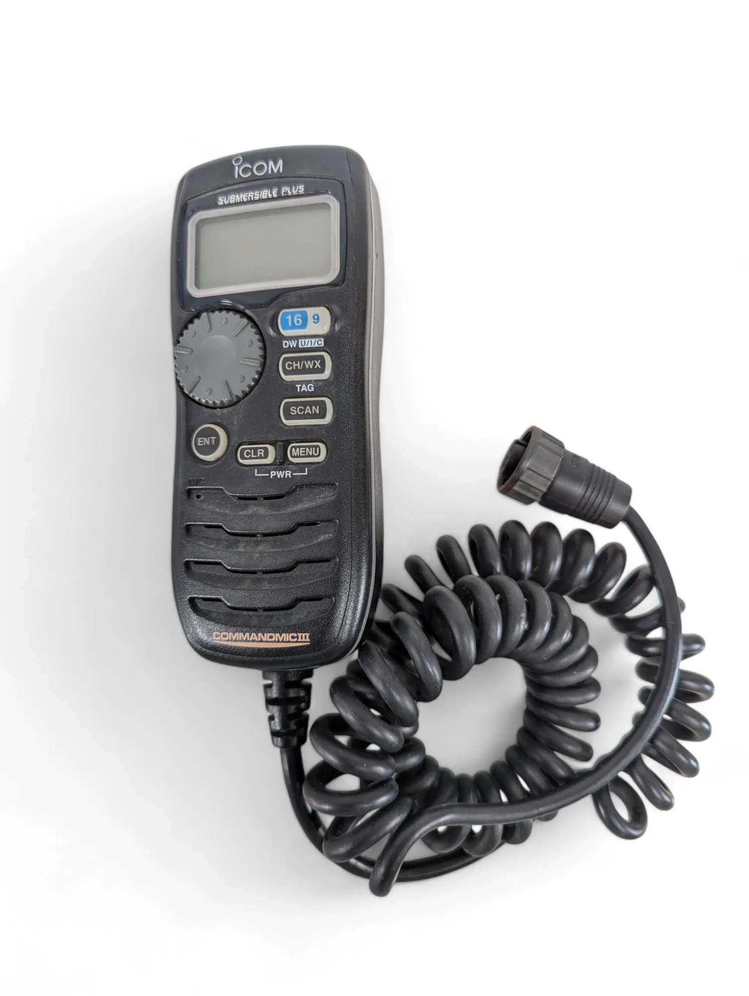Icom Handset HM-162B CommandMic III For M604, M504 VHFs - Tested - Max ...