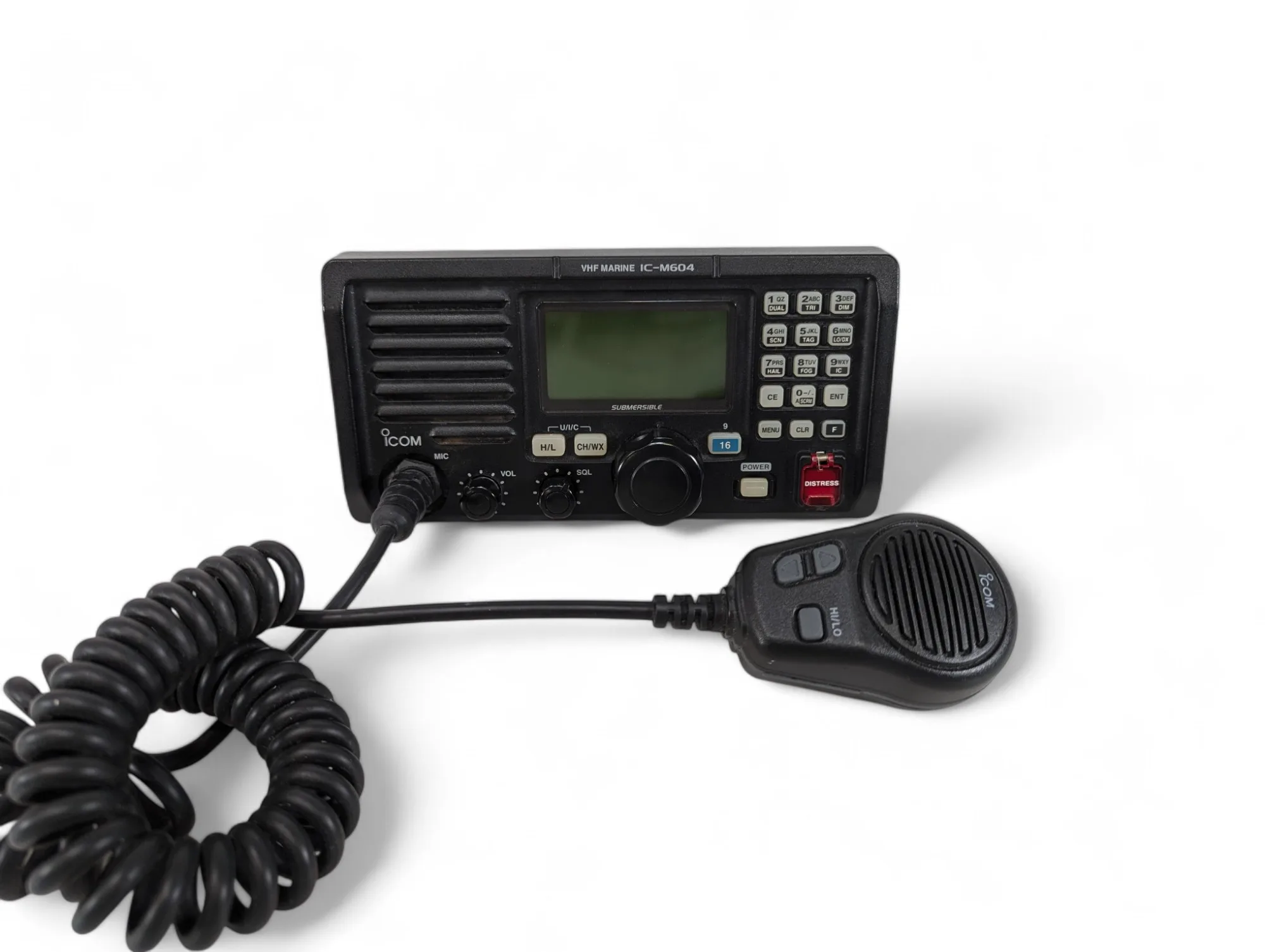 Icom IC-M604 Marine Weatherproof VHF Radio With Front Attached HM-126 ...