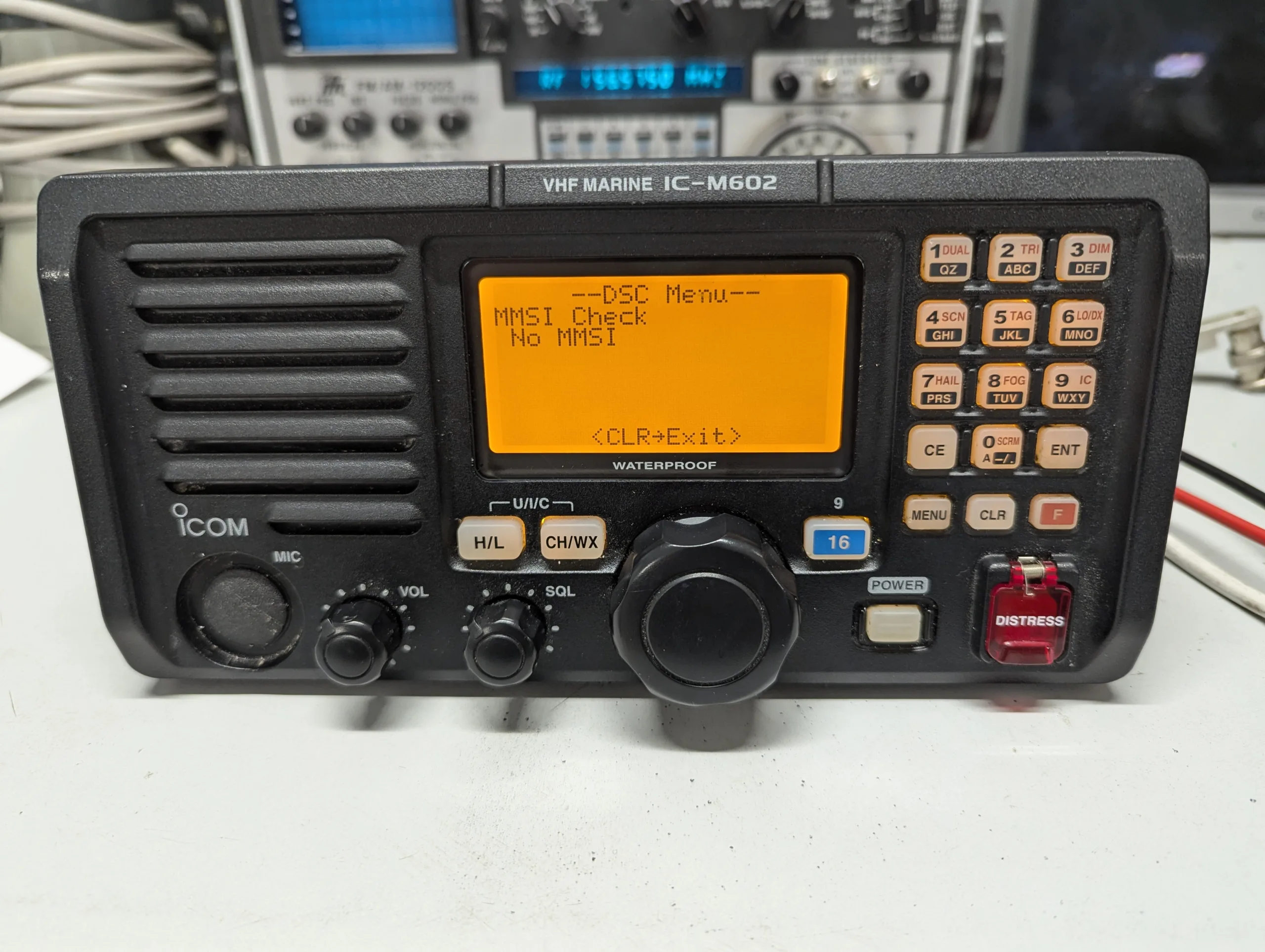 Icom IC-M602 Weatherproof Marine VHF Radio With Rear Attached HM-126 ...