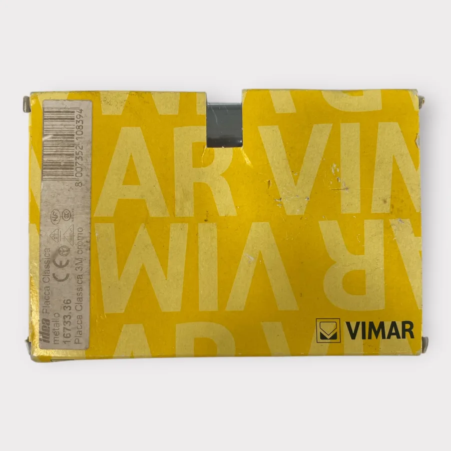 Vimar Idea 16733.36 Classic Cover Plate 3-Module - Metal Chrome **New ...