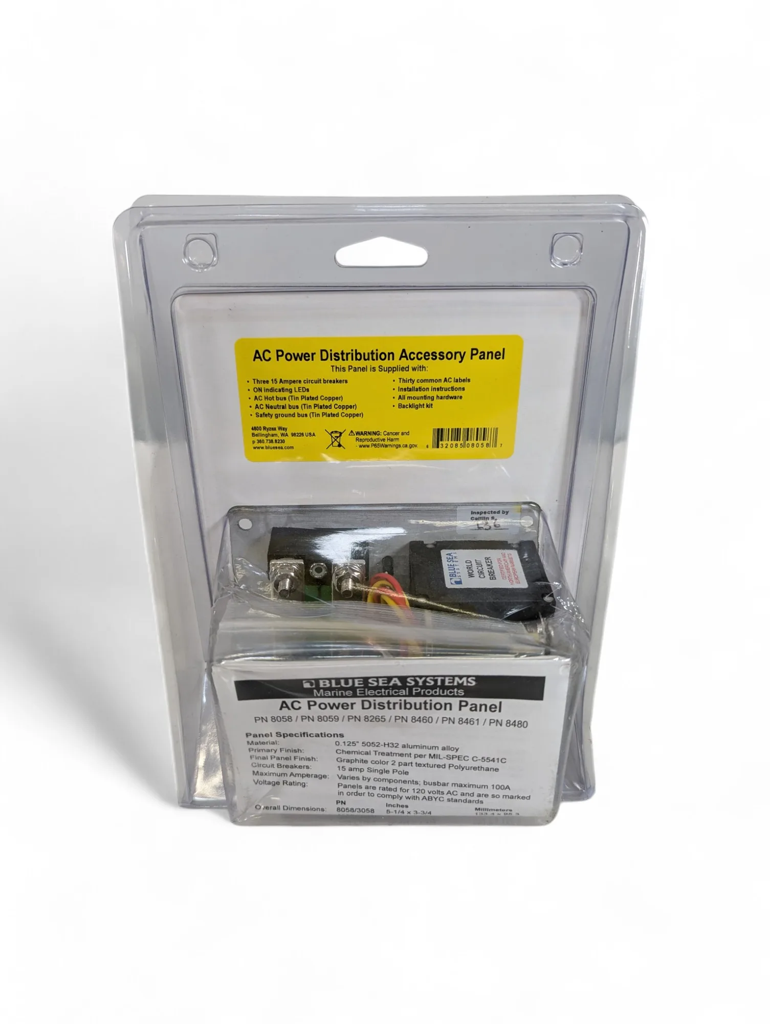 Blue Sea Systems 120 Volt AC Distribution Panel 8058 - NEW - Max Marine ...