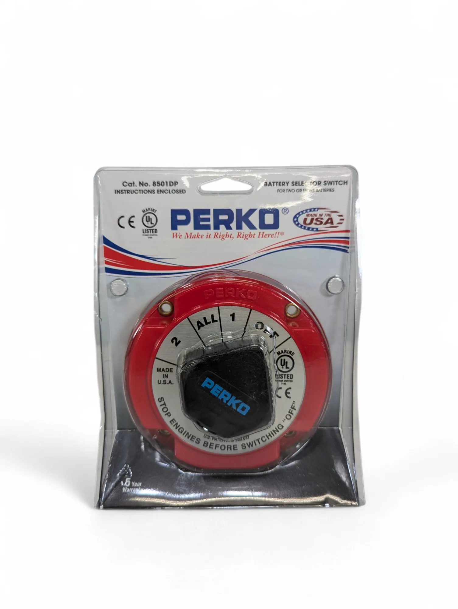 Perko Medium Duty Battery Selector Switch 8501DP Rated For 250 Amps ...
