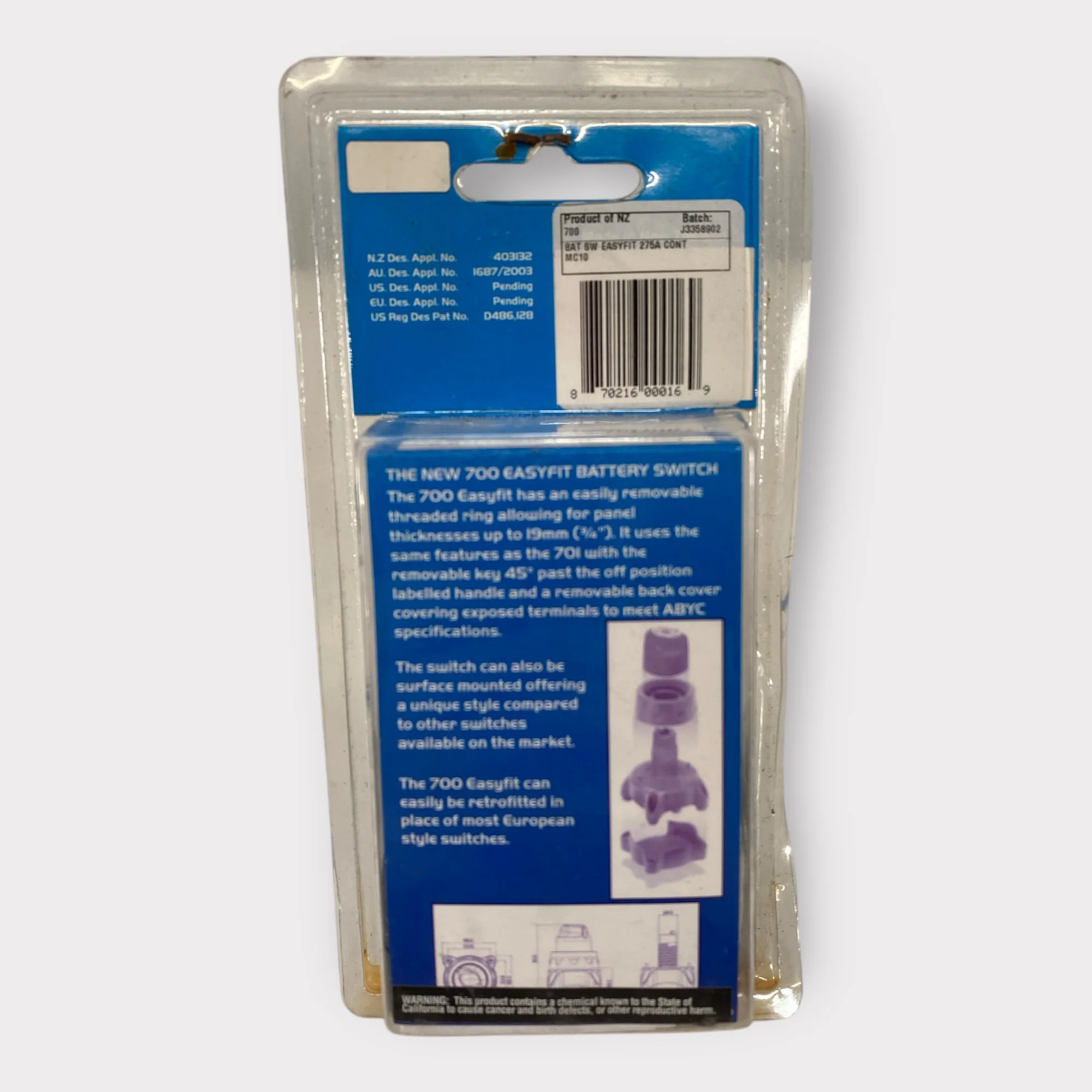 BEP Marine 700 Easy Fit Battery Switch On/Off - 275A Continuous **New ...