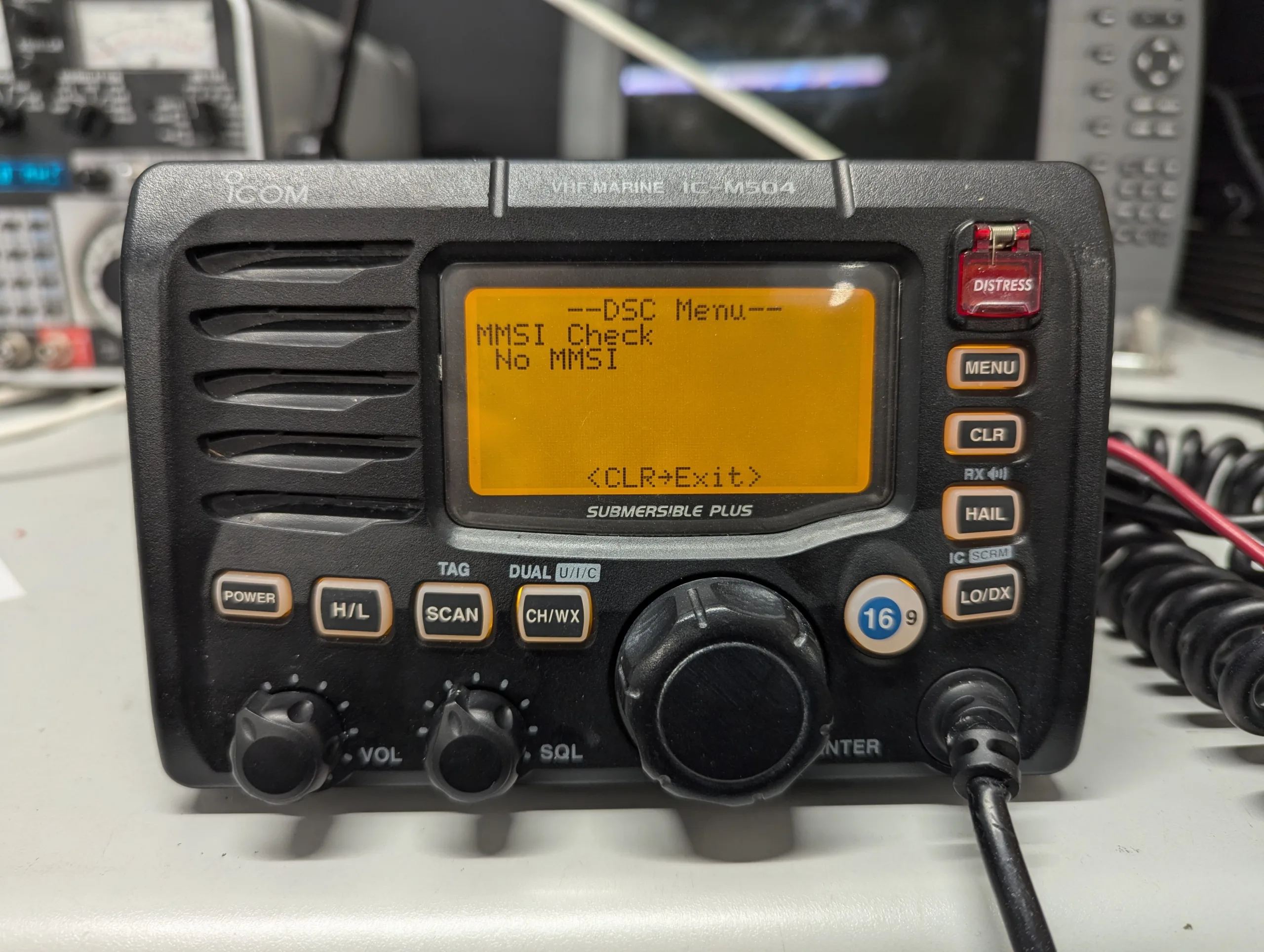 Icom IC-M504 Marine DSC VHF Radio With Attached Mic - Tested - Max ...