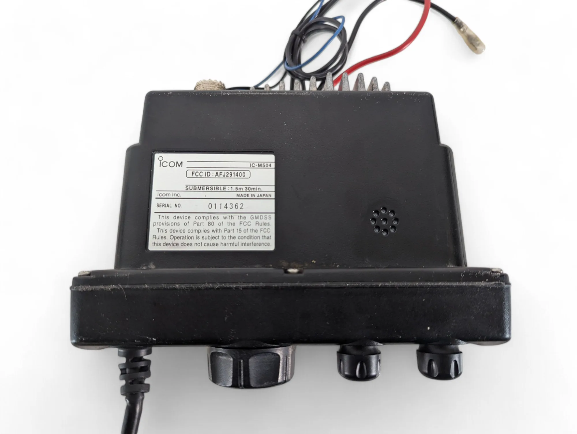 Icom IC-M504 Marine DSC VHF Radio With Attached Mic - Tested - Max ...