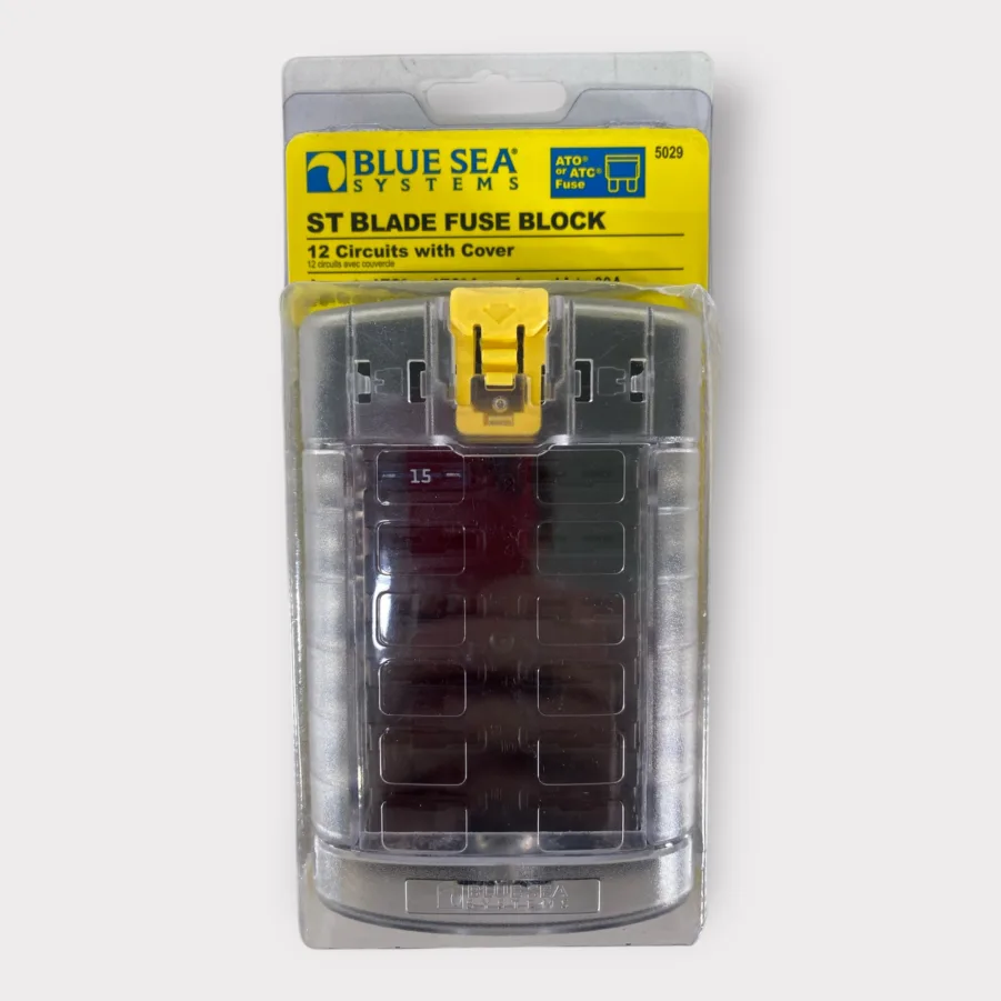 Blue Sea Systems 5029 ST Blade 12 Circuit Fuse Block W/ Cover **New ...
