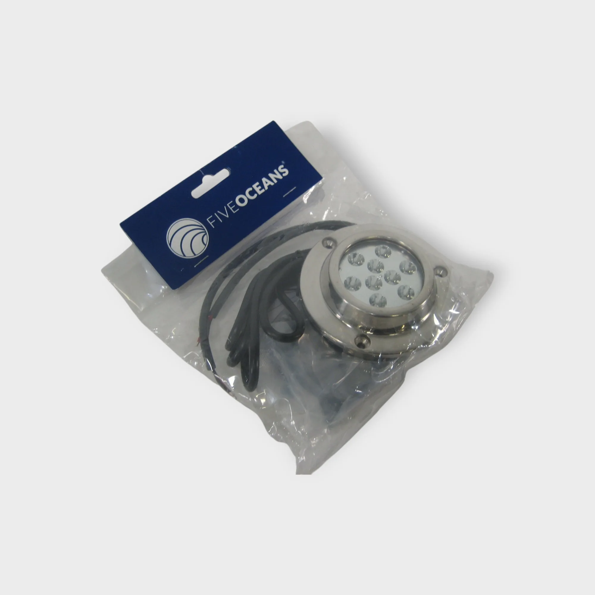Five Oceans FO4005 Stainless Steel Underwater Light Blue LED Round 10 ...
