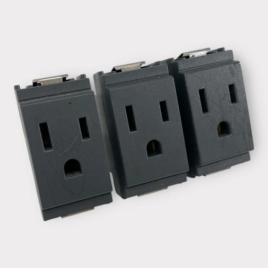Vimar Idea 16245 15A/127V Socket Outlet - Grey **Lot of 3** - Max ...