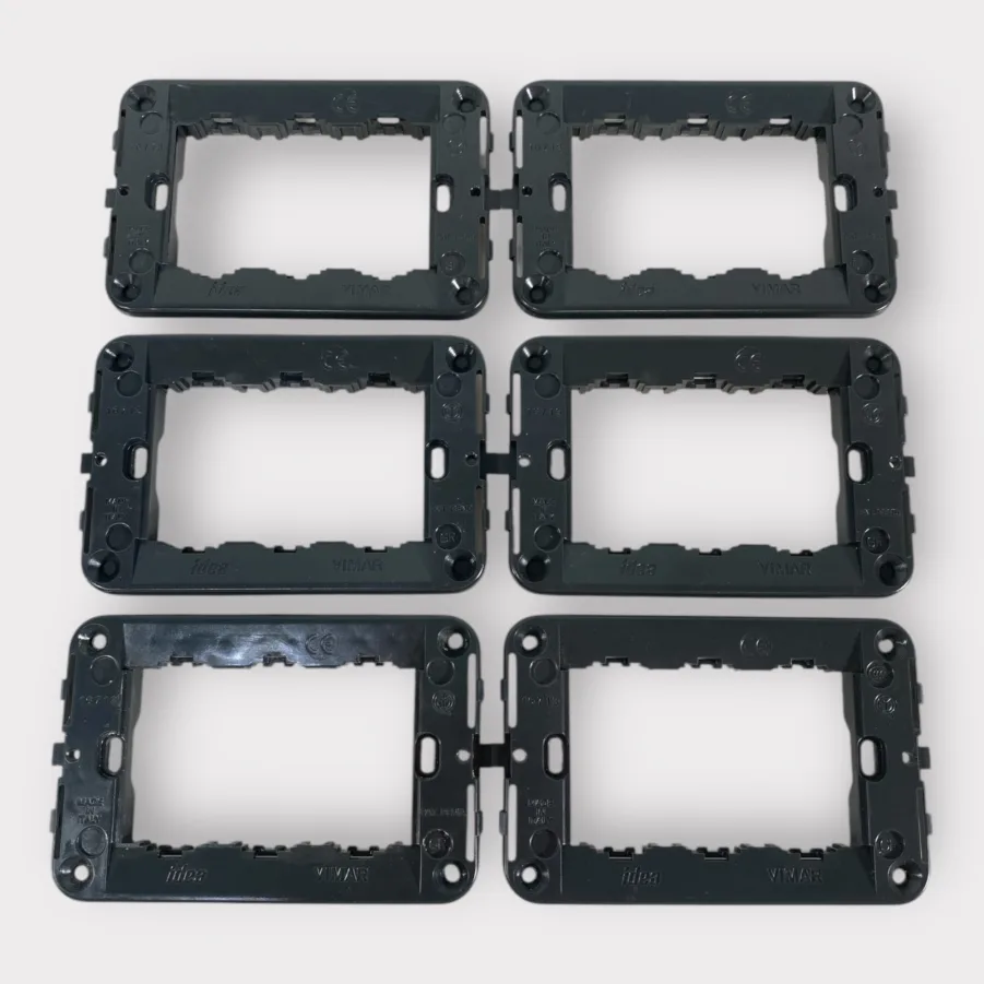 Vimar Idea 16713 3-Module Mounting Frame - Grey **Lot of 6** - Max Marine Electronics