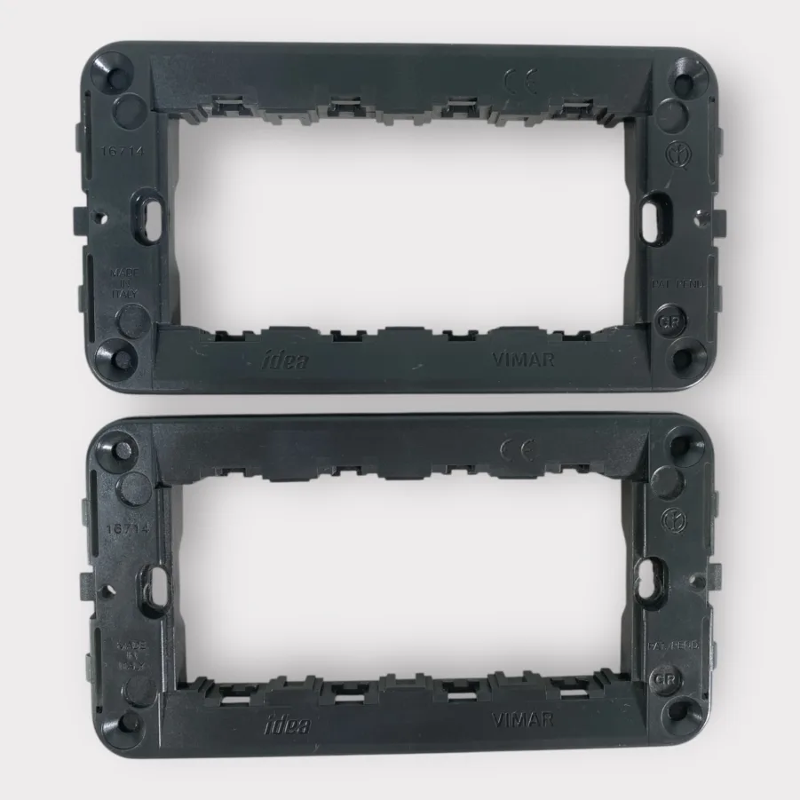Vimar Idea 16714 4-Module Mounting Frame - Grey **Lot of 2** - Max ...