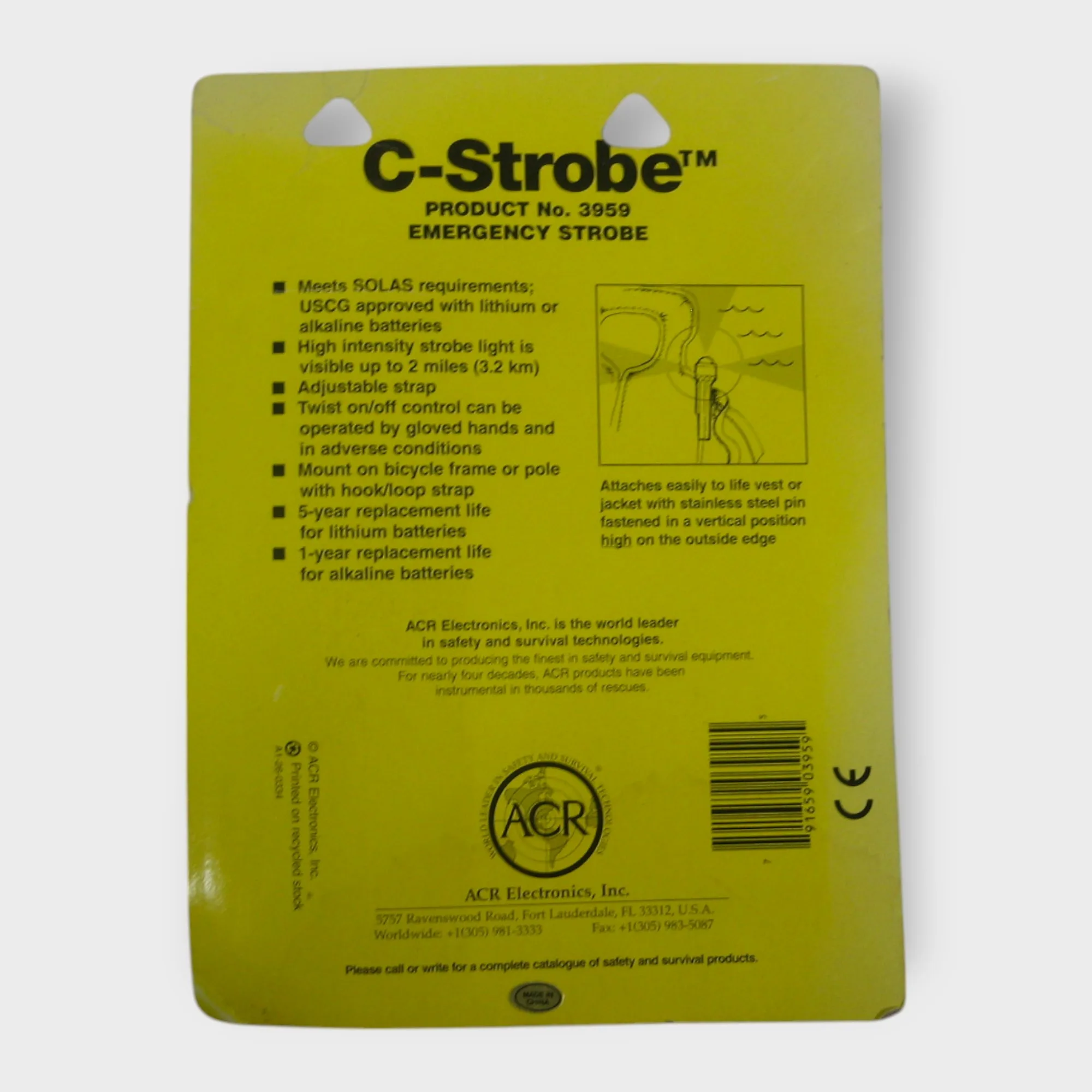 ACR 3959 C-Strobe Emergency Signaling Strobe Light NEW - Max Marine ...