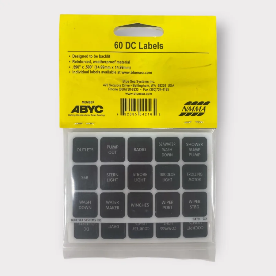 Blue Sea Systems 4216 Square Format DC Labels - 60 Labels **New** - Max ...