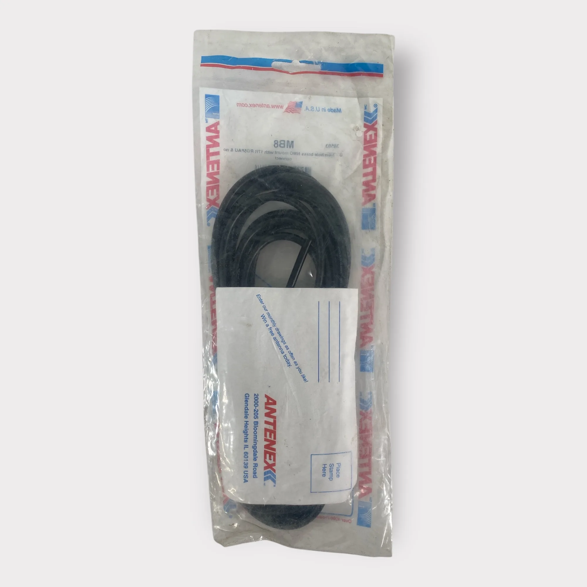 Antenex MB8 3/4" NMO Mount W/ 17ft RG58A/U Cable - No Connector **New ...