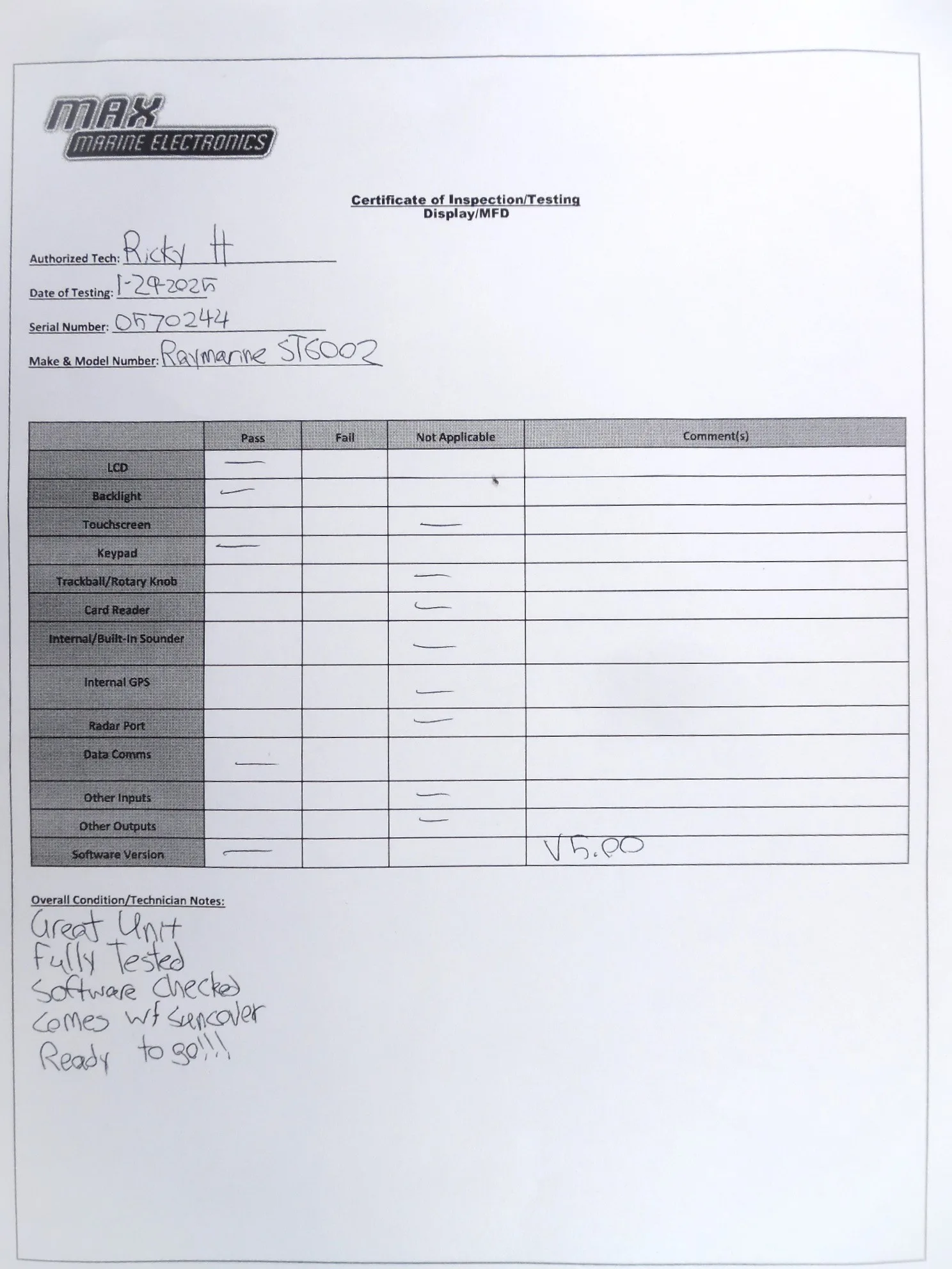 Raymarine ST6002 Autopilot Control Head E12098-P - Max Marine Electronics