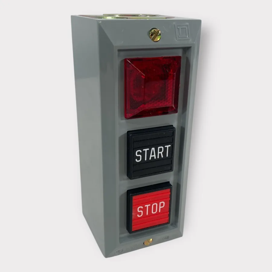 Square D 9001-BG308 NEMA 1 Pushbutton Start/Stop/Red Light - 600V AC/DC ...