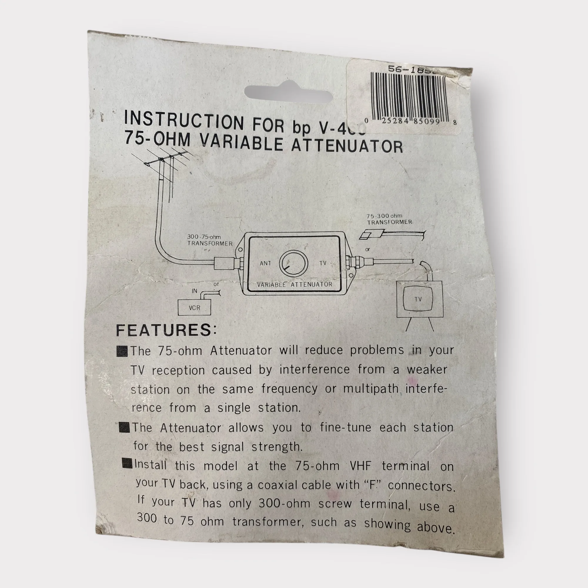 BP Electronics V-460 Variable Attenuator - 75 Ohm **New** - Max Marine ...