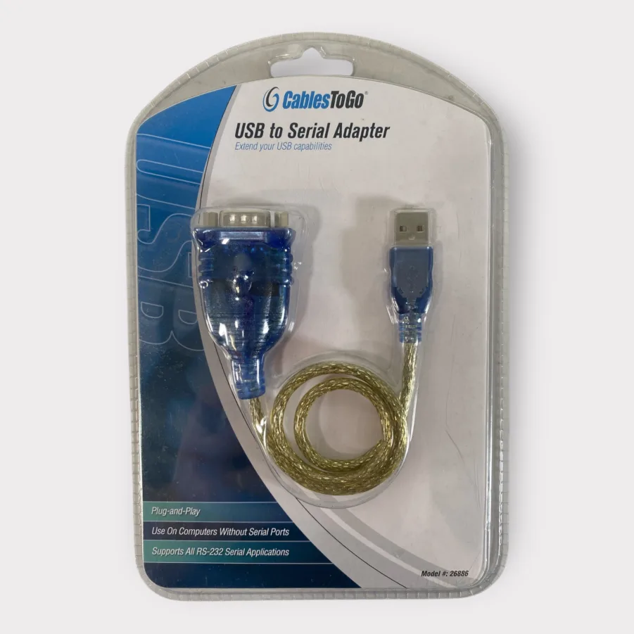 Cables To Go 26886 USB To Serial Adapter - USB-A / DB9 Male **New ...