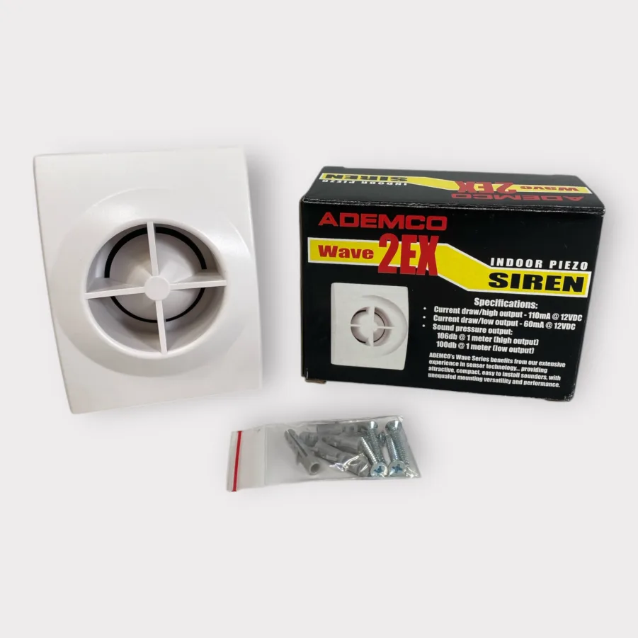 Ademco Wave 2EX Indoor Piezo Siren - 12VDC/110mA - 106db **New** - Max ...
