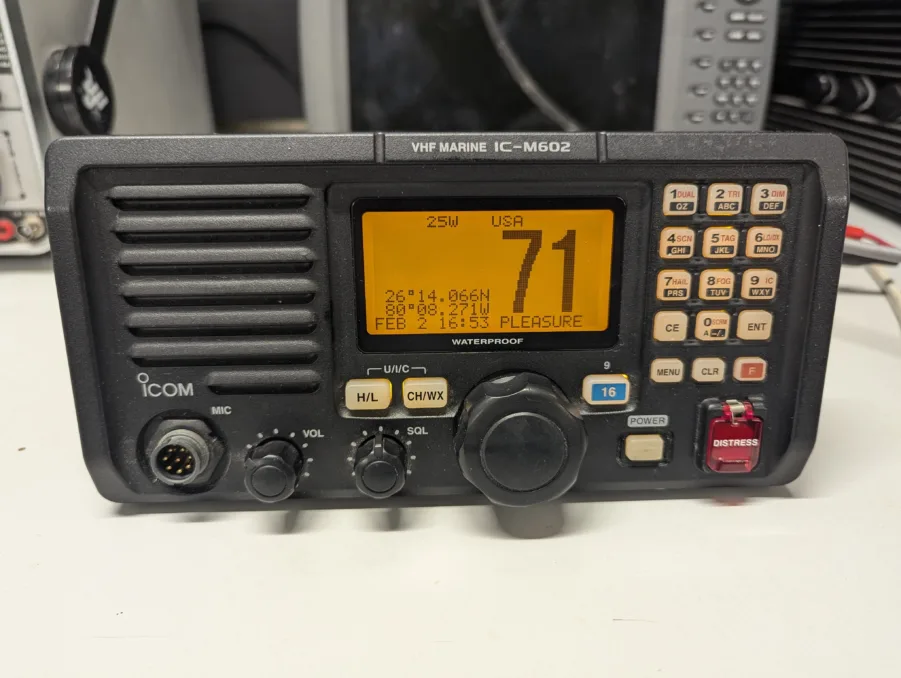 Icom IC-M602 Weatherproof Marine VHF Radio W/ Mic - No Second Station ...