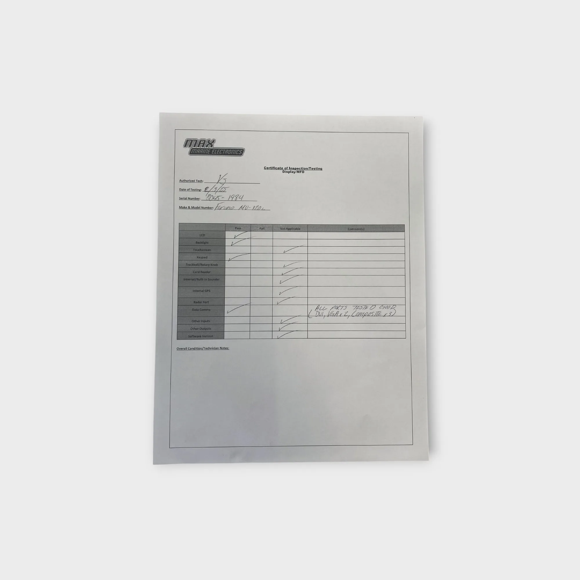 Furuno MU-120C 12″ Marine Monitor –Dark Grey *MME REFURBISHED* - Max Marine Electronics