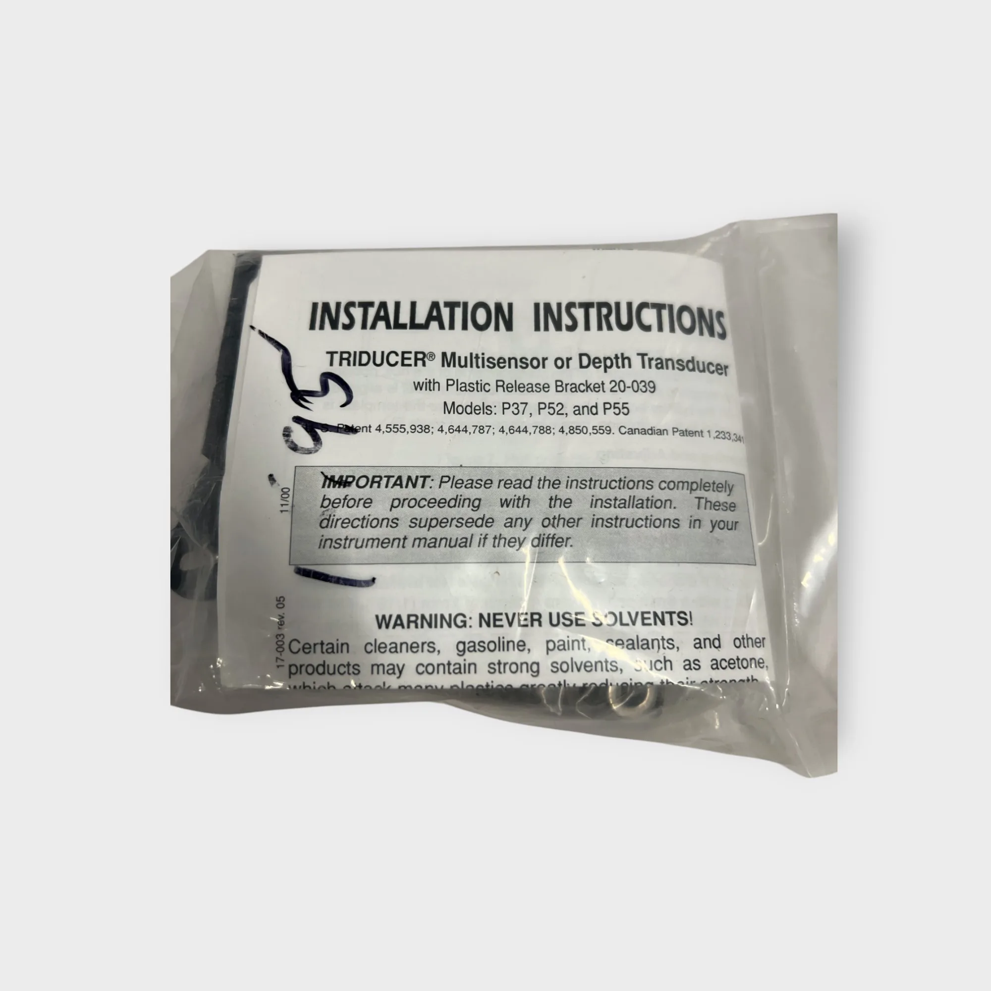 Furuno 520ST-PWD 10-Pin 50/200 Transom Mount Depth Speed Temp ...