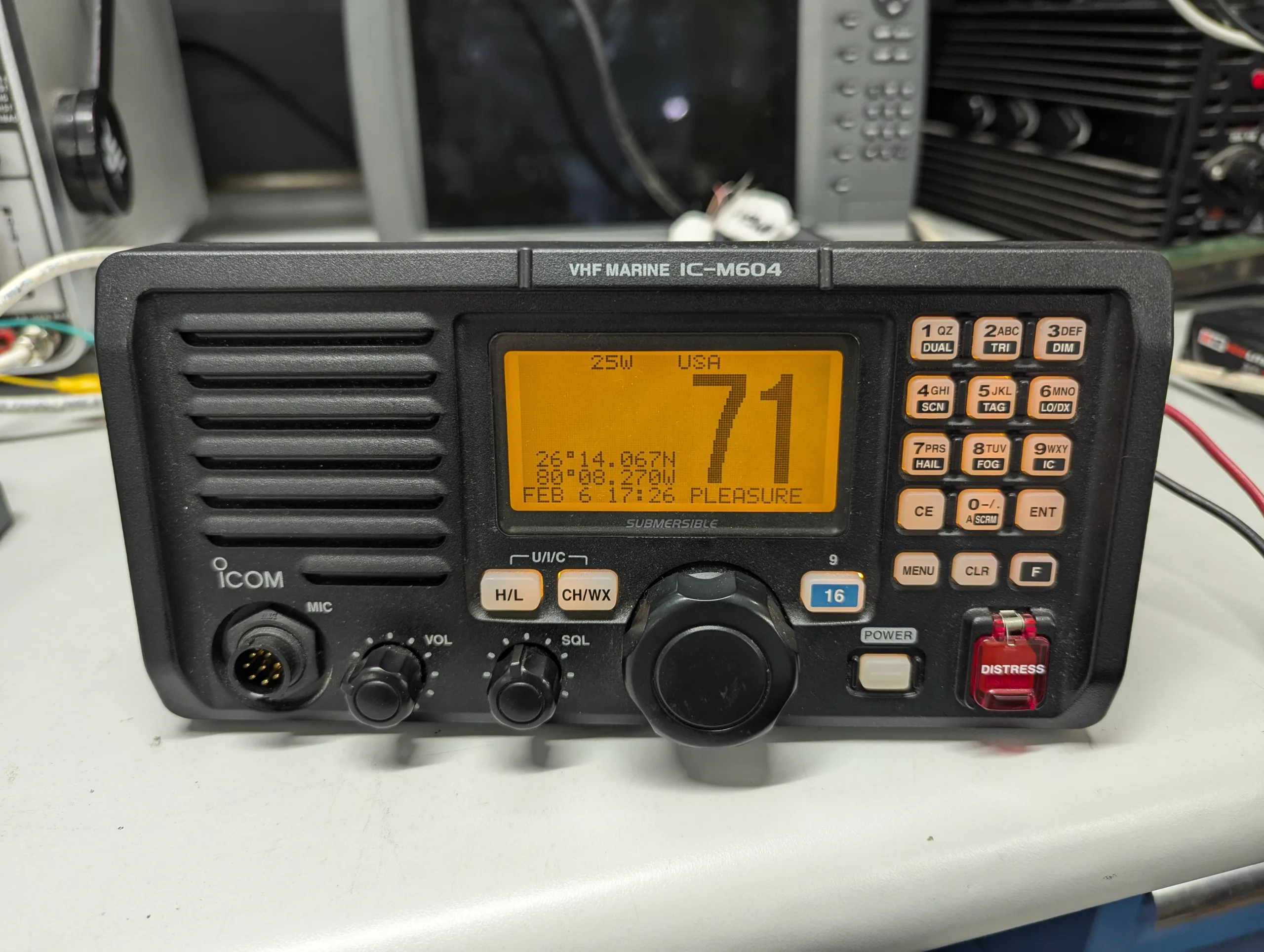 Icom IC-M604 Weatherproof Marine VHF Radio W/ Mic - No Second Station ...