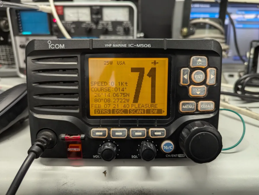 Icom IC-M506 Marine VHF Transceiver With Attached Mic - Tested - Max ...