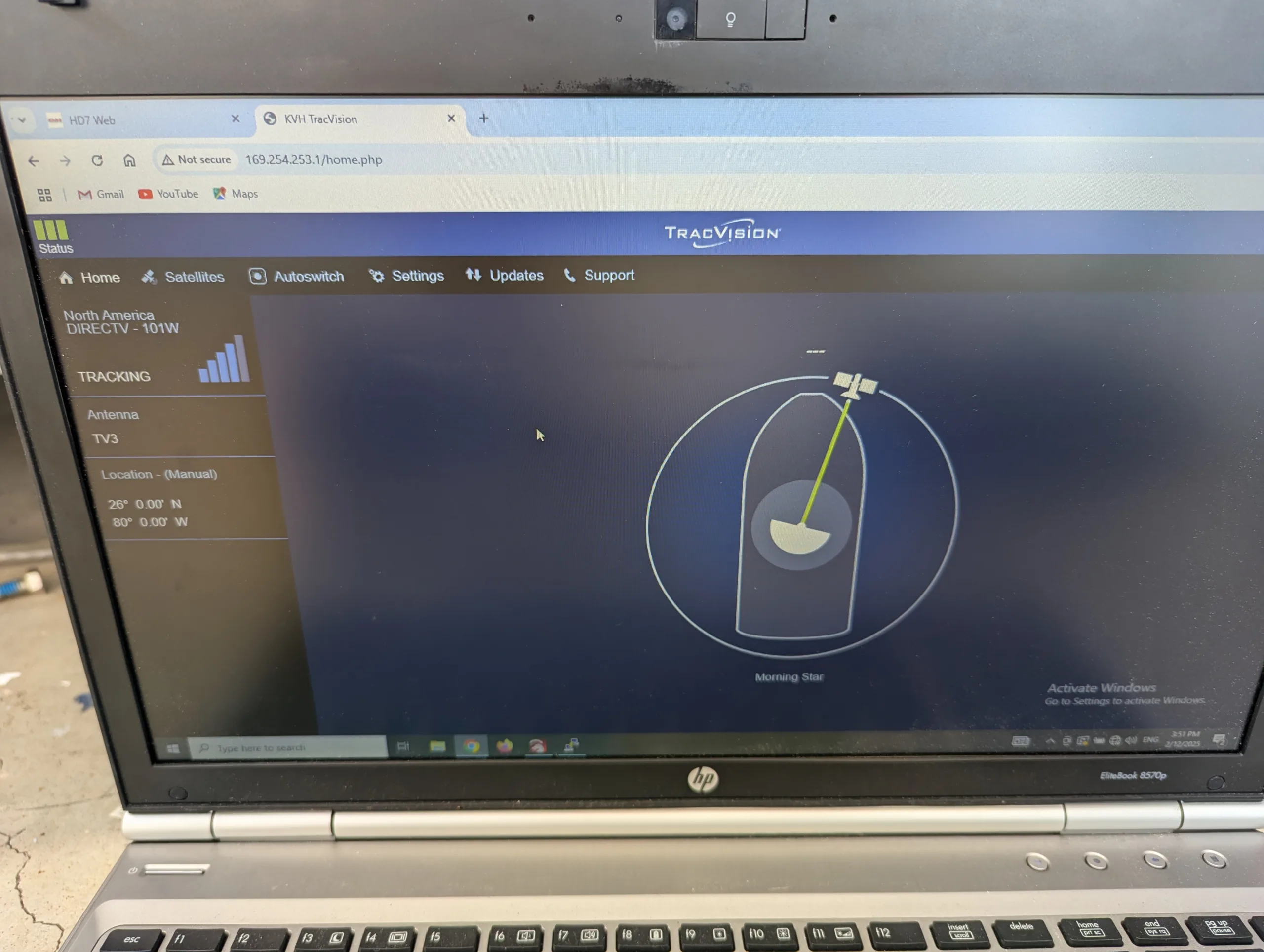 KVH TracVision TV3 Complete 14.5" Marine Satellite Tracking System with ...