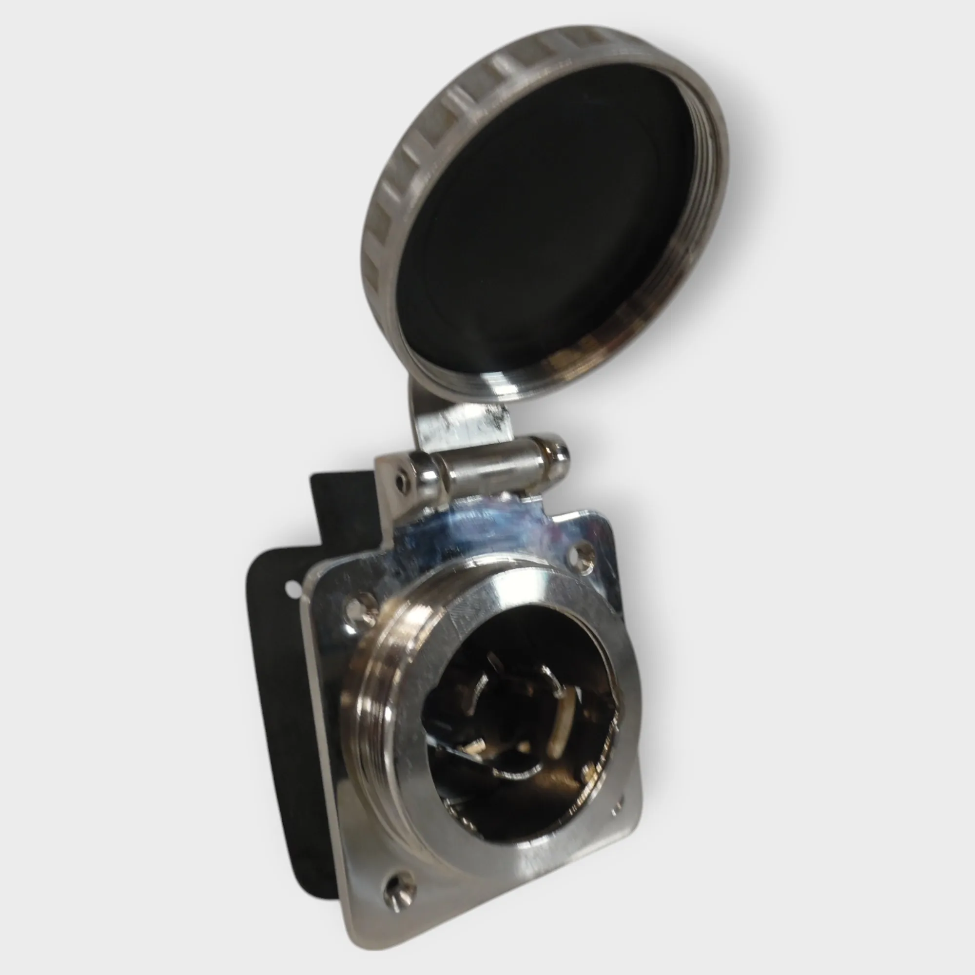 Hubbell HBL503SS Round Shore Power Inlet 125V 50A Chrome Plated Never ...