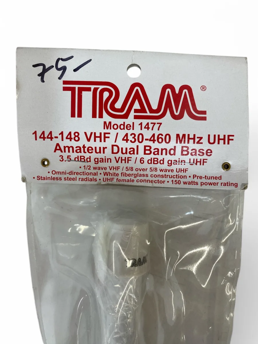 Tram 1477 Pre-tuned 43" Amateur Dual Band VHF/UHF Base Antenna **New** - Max Marine Electronics