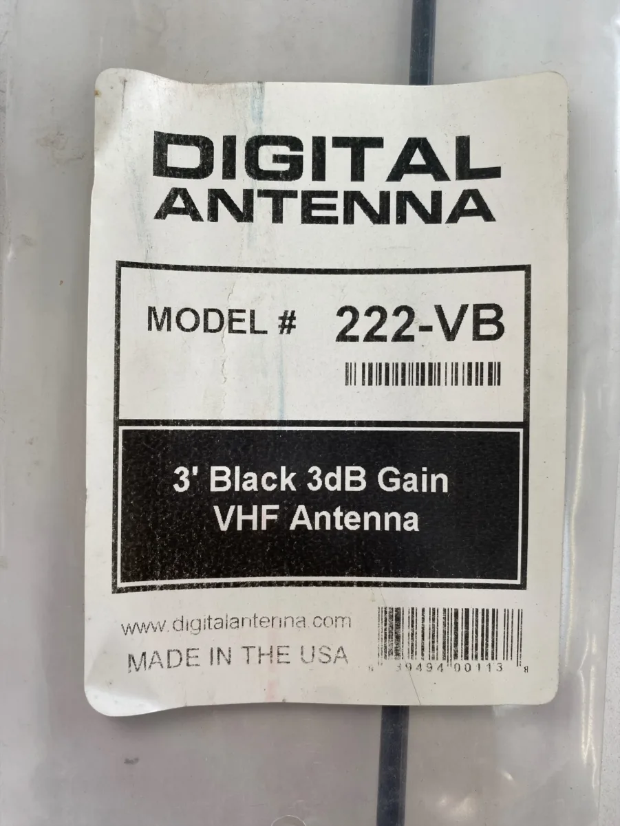 Digital Antenna 222-VB 3ft VHF Stainless-Steel Whip Antenna - Black ...