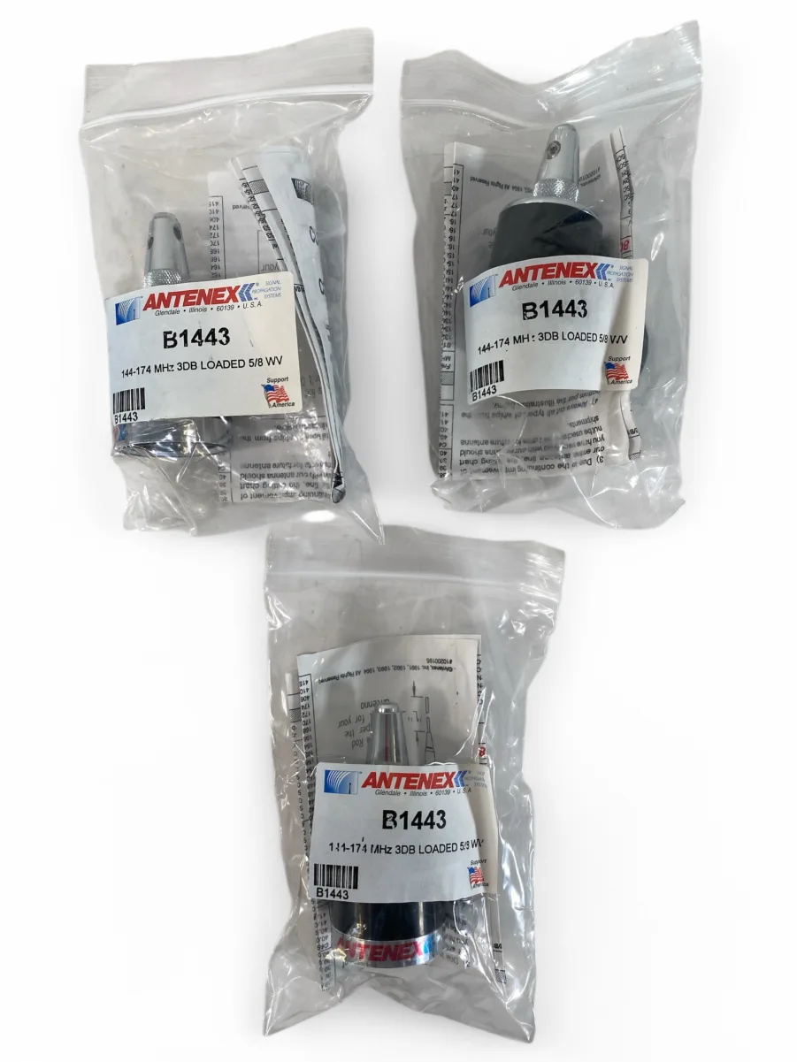 Antenex B1443 49" Base Loaded VHF 144-174 MHz NMO Mount Antenna - 3dB ...