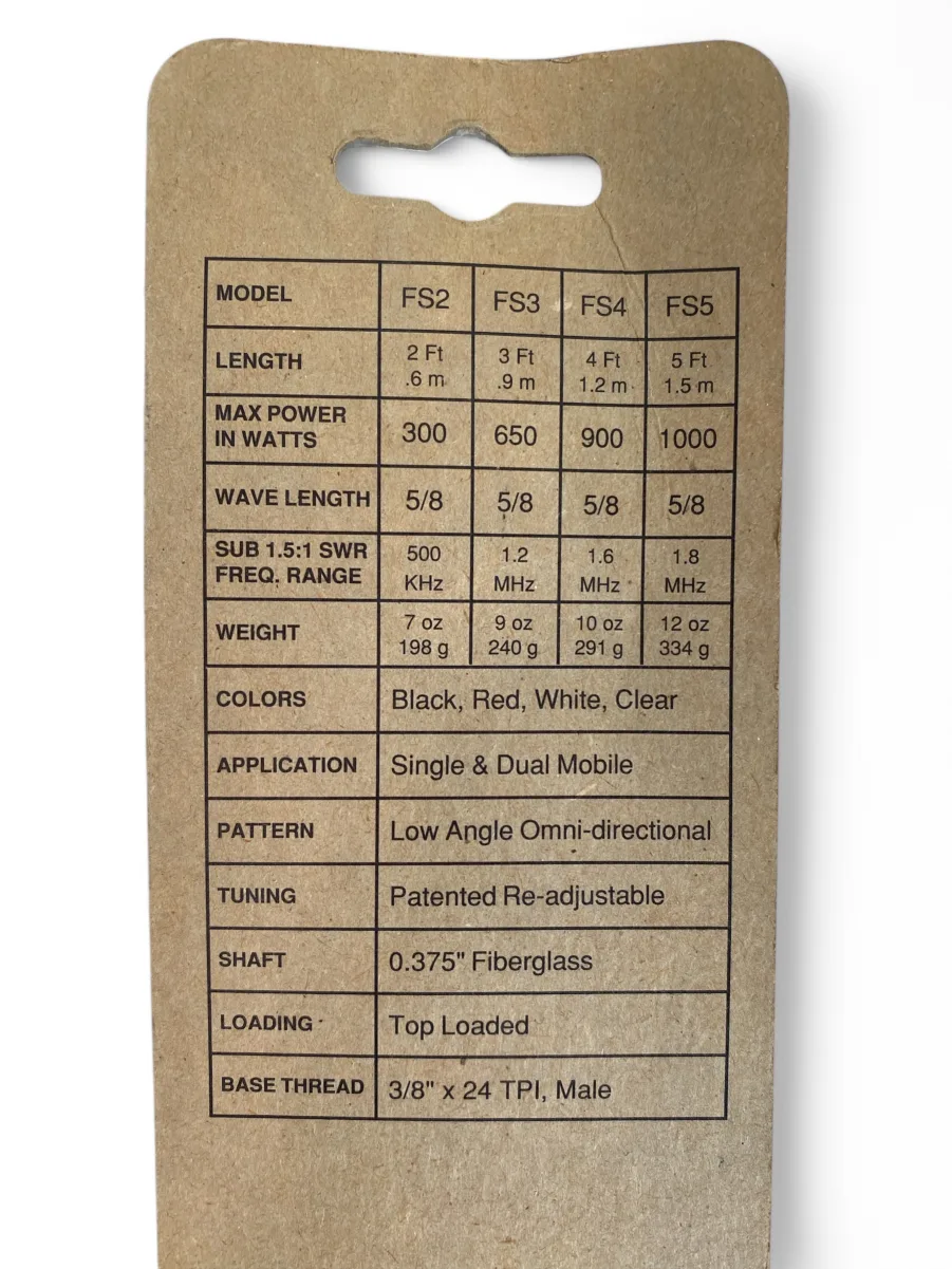 Firestik II FS2 2ft Heavy-Duty Tunable Tip CB Antenna - 300W - Black ...