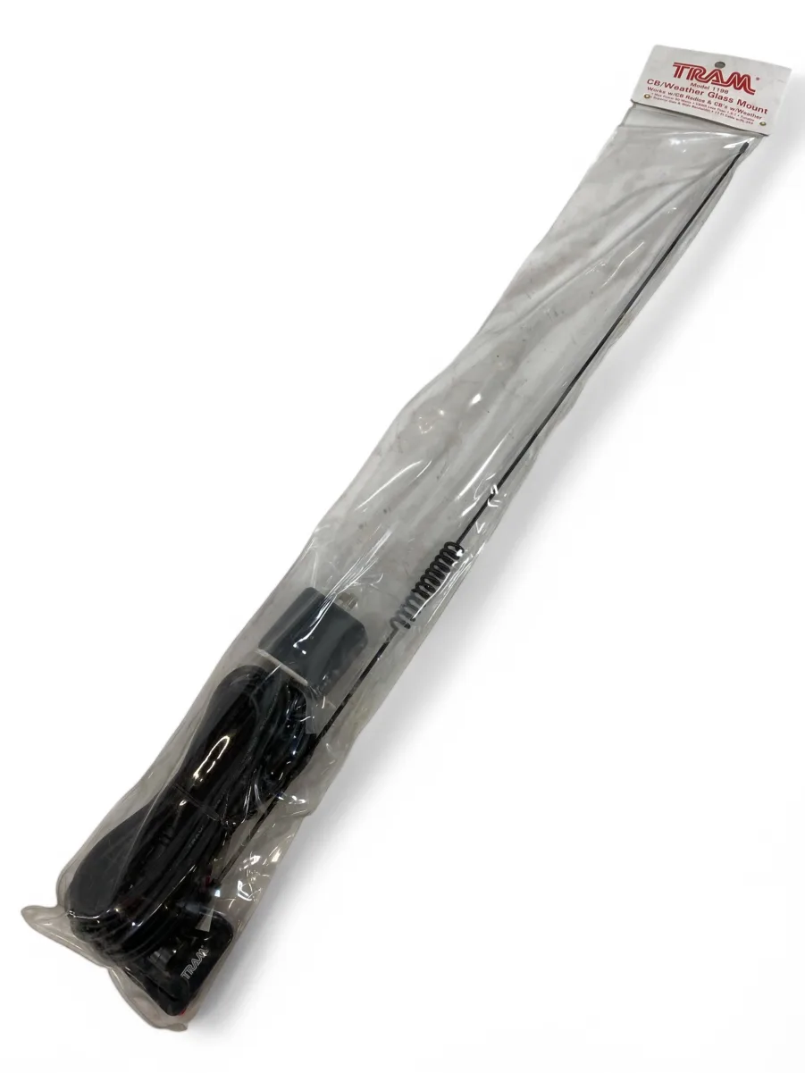 Tram 1198 28" CB/Weather Center-Loaded Tunable Glass Mount Antenna ...