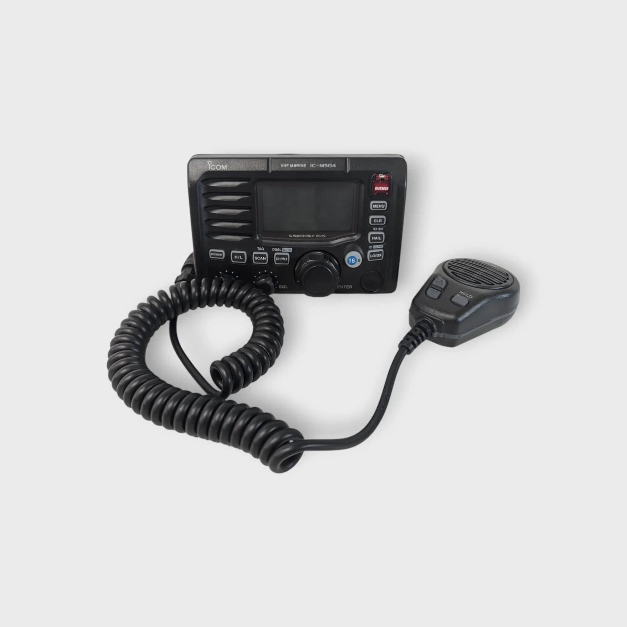 Icom IC-M504A Weatherproof Marine DSC VHF Radio With Rear Attached Mic ...