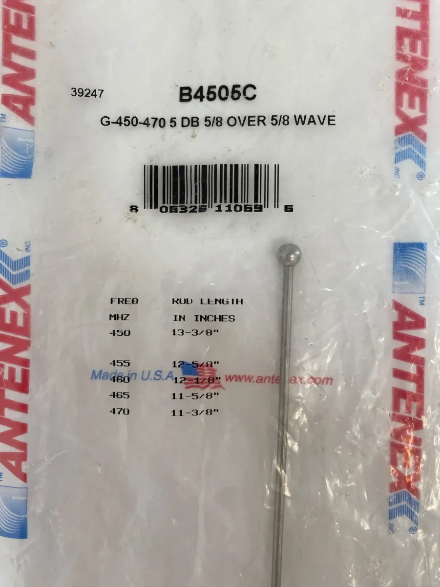 Antenex B4505C Tunable UHF Base-Loaded NMO Antenna (450-470 MHz) - 5dB ...