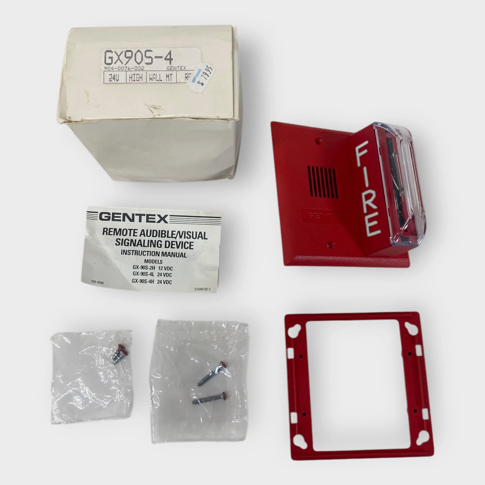 Gentex GX90S-4 Remote Audible Visual Signaling Device For Fire Alarm ...