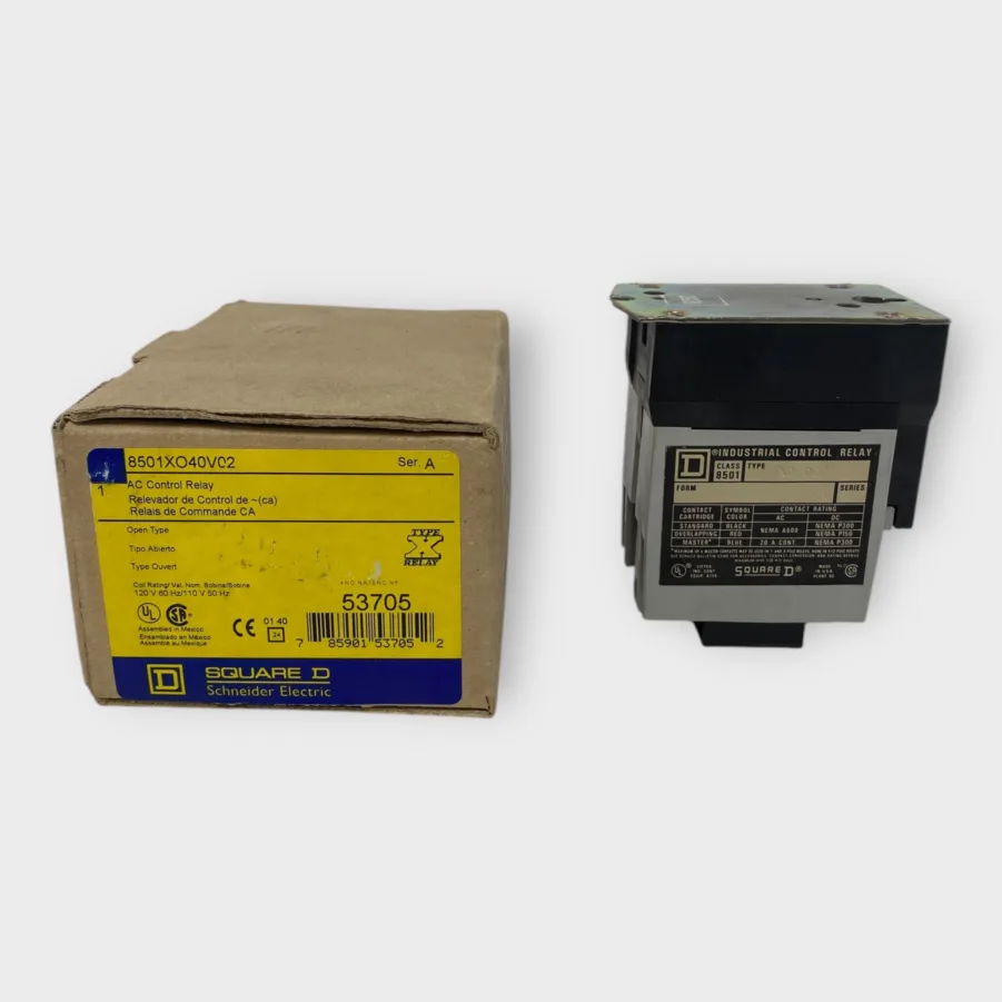Square D 8501XO40V02 Industrial AC Control Relay 120V 60Hz/110V 50Hz ...