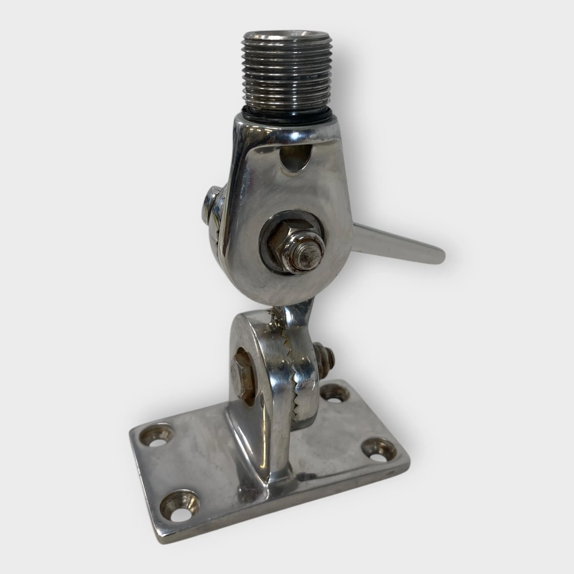 Shakespeare 4187 Stainless Steel Antenna Ratchet Mount Threaded Quick ...