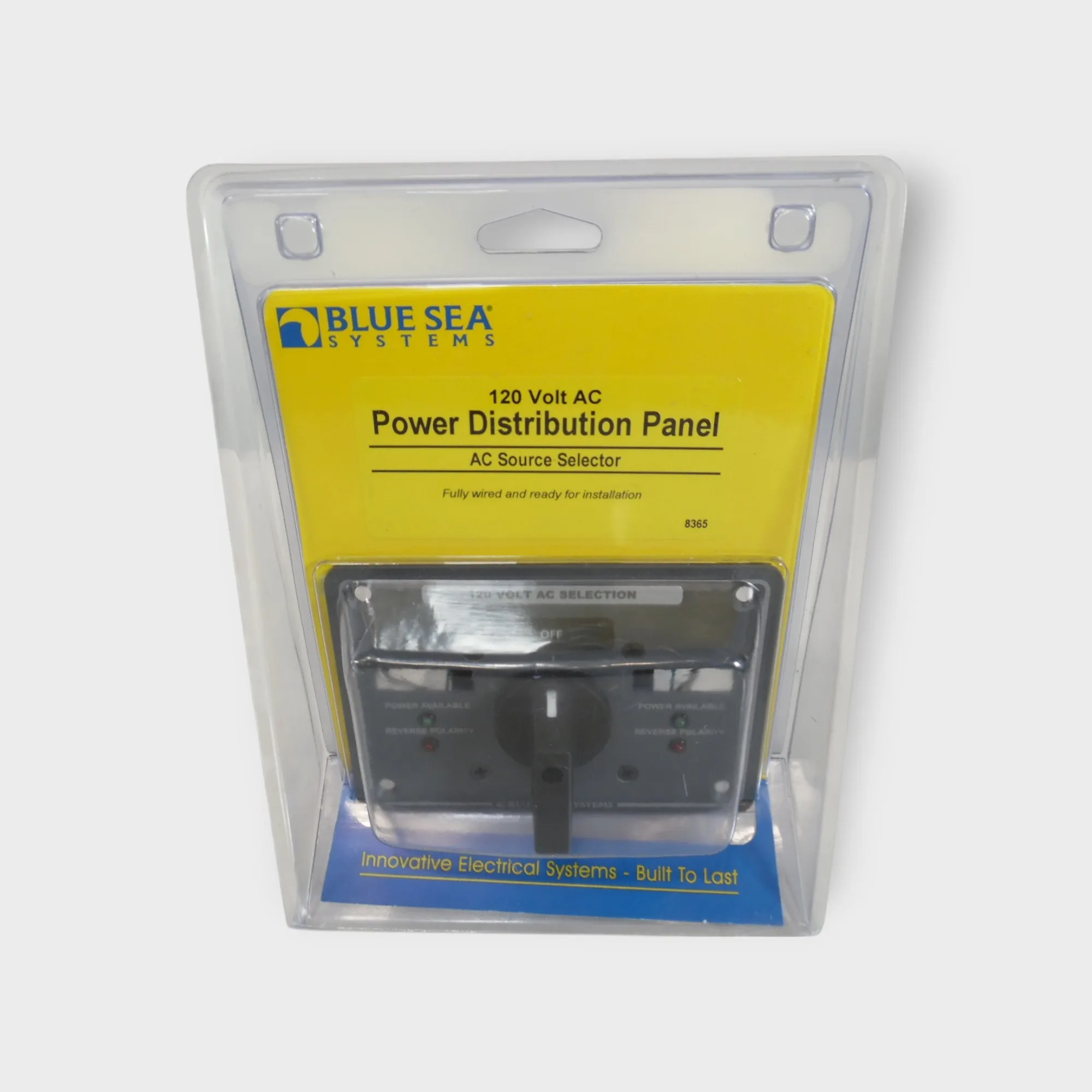 Blue Sea Systems 8365 AC Rotary Switch Panel 120VAC 65 Amp 2 Pos +Off 2 ...