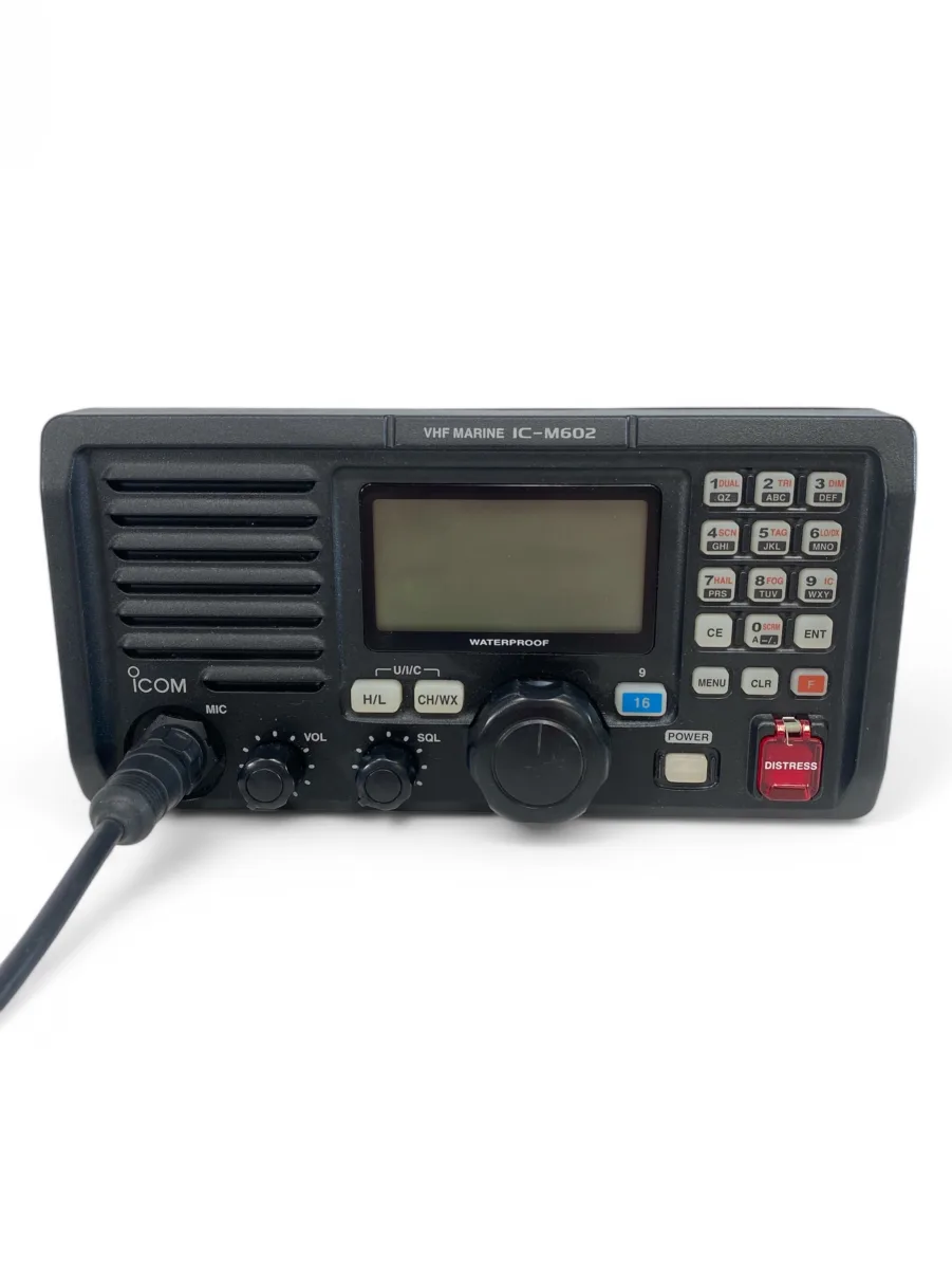 ICOM IC-M602 Weatherproof Marine VHF Radio W/ Detachable Mic - Tested ...