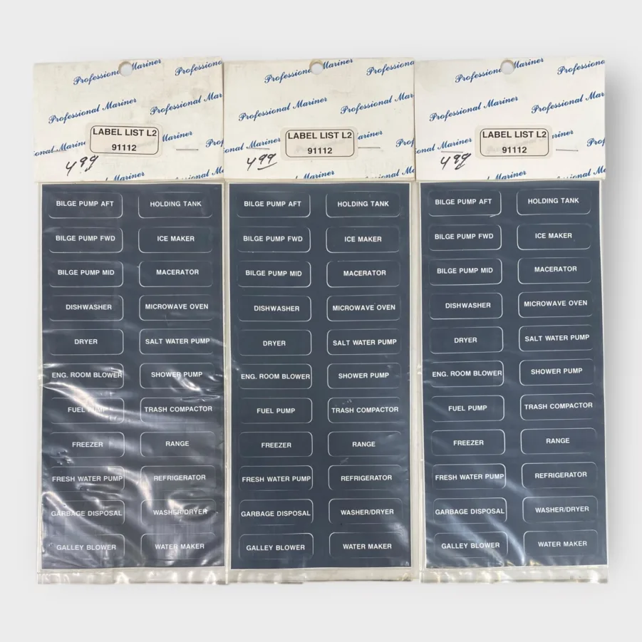 Black / White Boat Marine Electric Dash Panel Switch Label Sticker ...