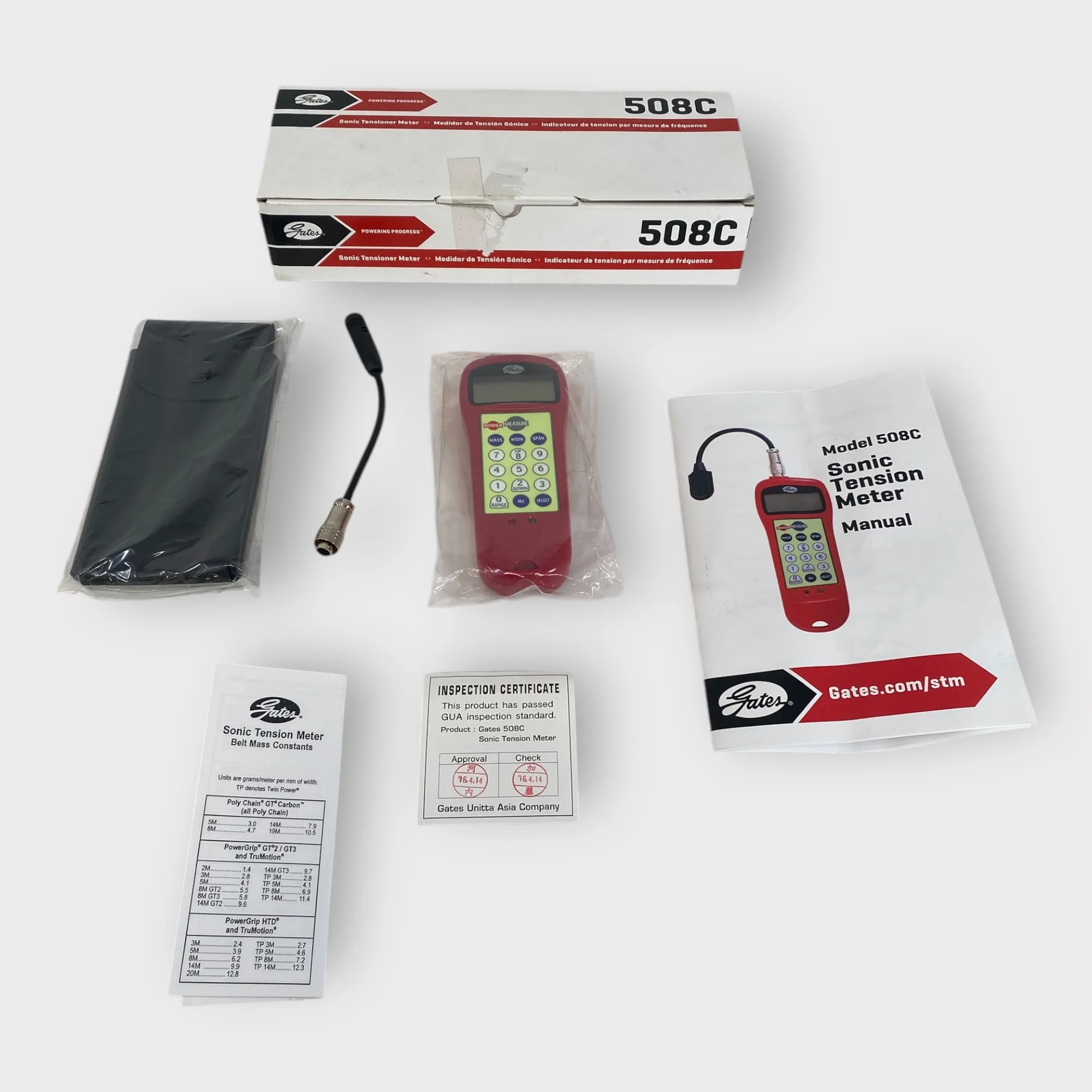 Gates 508C Sonic Tension Meter Digital Readout Measure Tension Of Belts ...